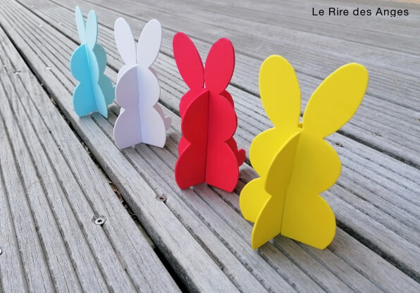 Fabriquer des lapins de pâques en 3D - Le Rire des Anges